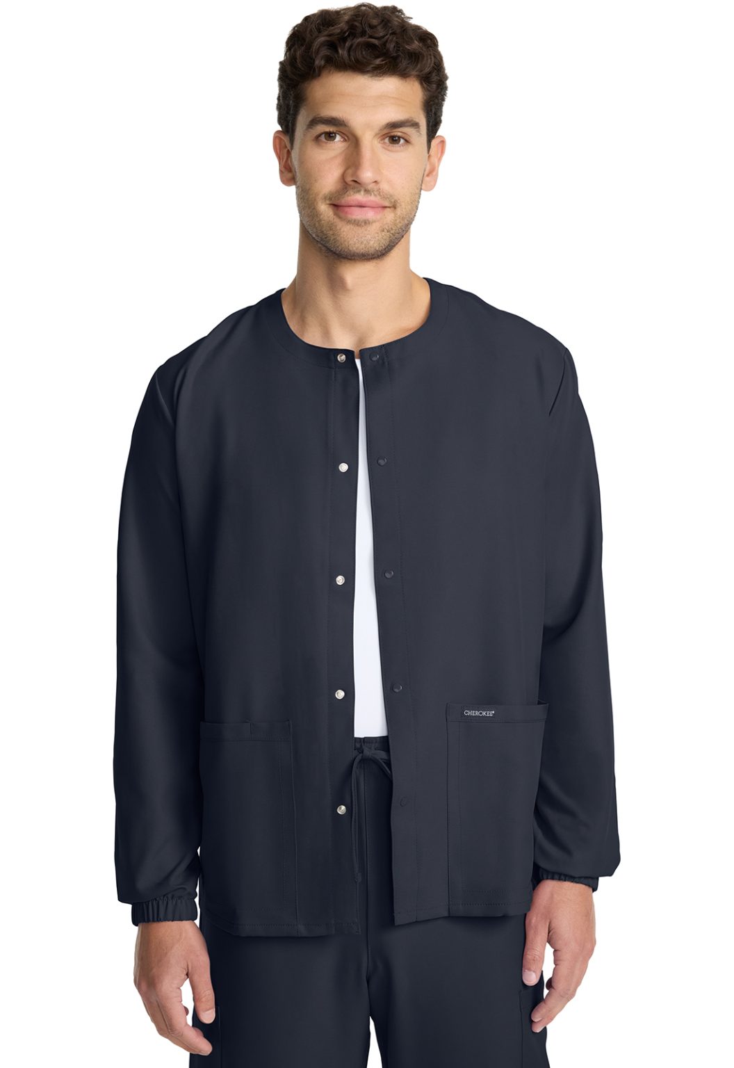 Cherokee Unisex Snap Front Warm Up Scrub Jacket - WW Originals Ultra ...