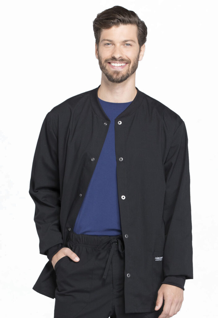 Cherokee Men's Snap Front Scrub Jacket - WW Professionals - Henry Ford ...