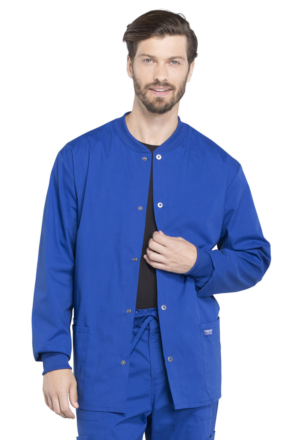 Cherokee Men's Snap Front Scrub Jacket - WW Professionals - Henry Ford ...