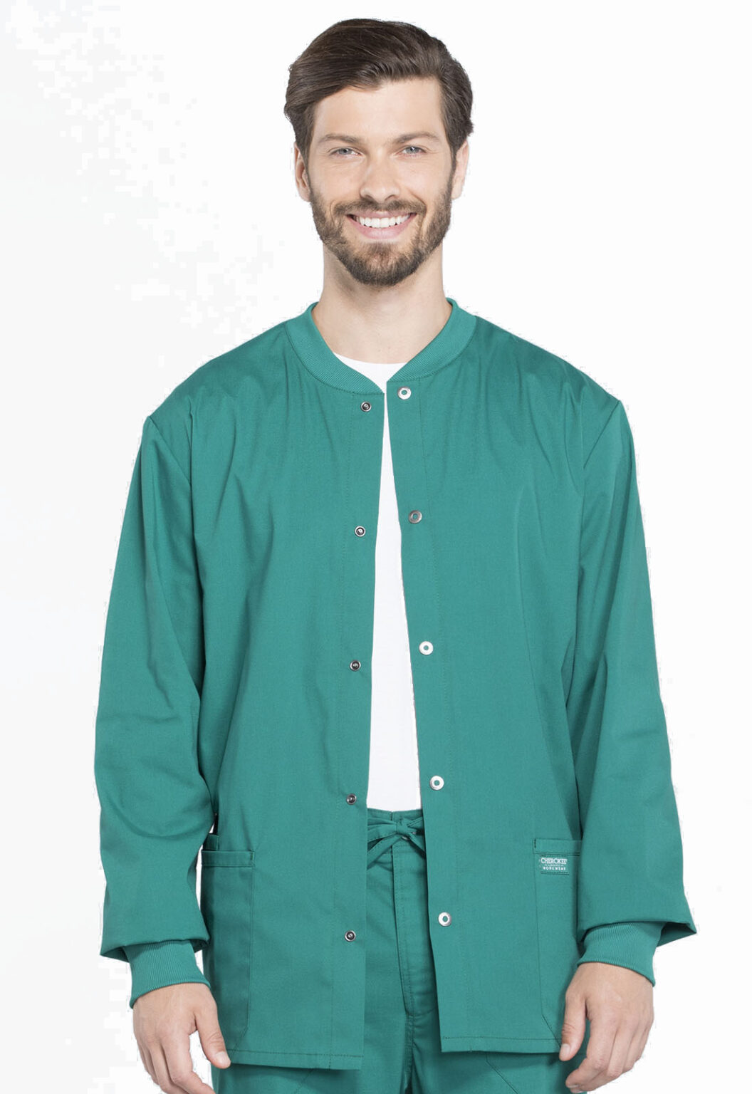 Cherokee Men's Snap Front Scrub Jacket - WW Professionals - Henry Ford ...